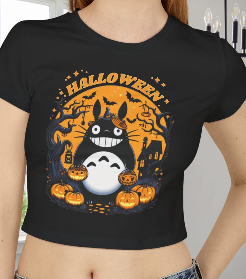 Totoro Halloween Baby Tee | Halloween Totoro Trick-or-treating Design ...