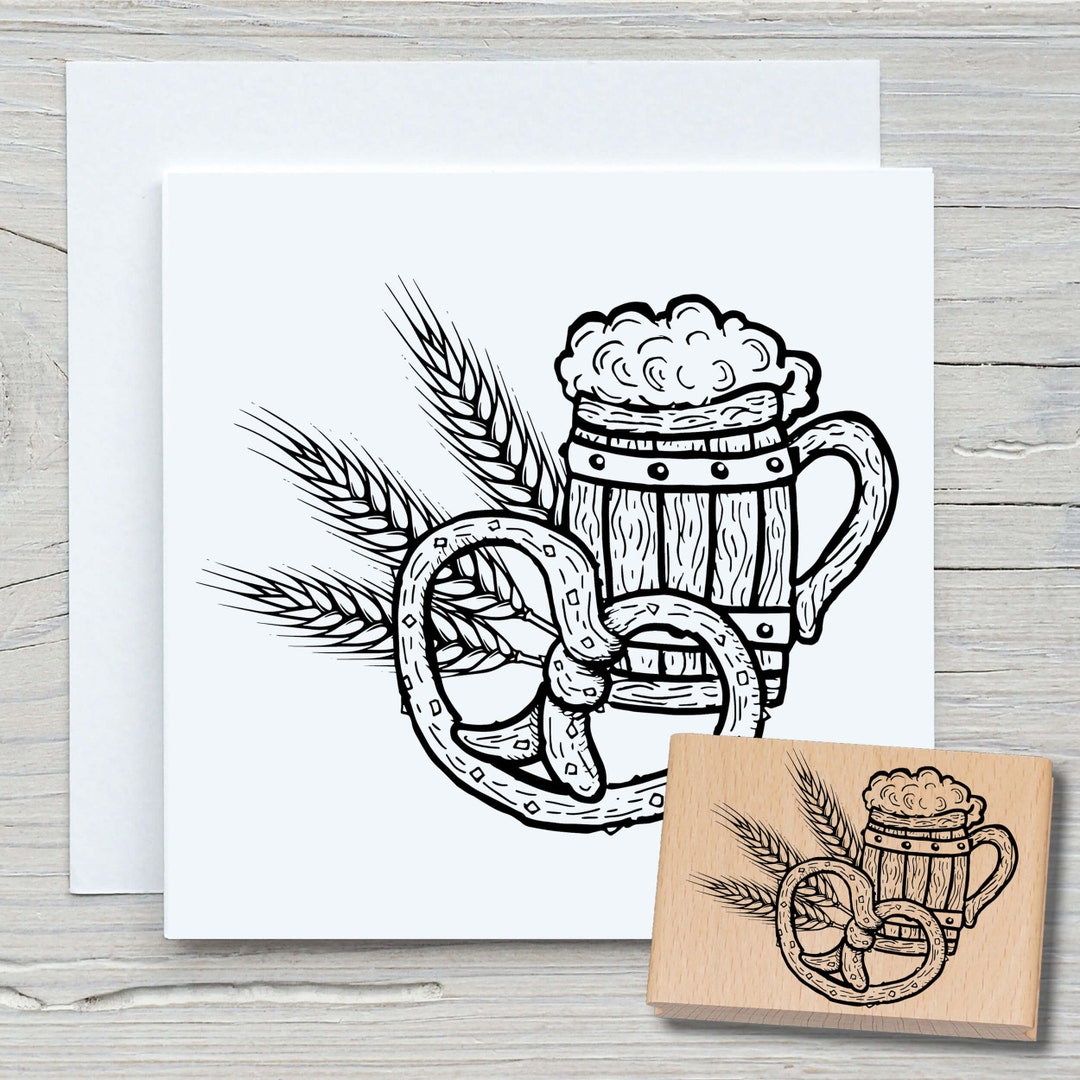 Stamp Beer and Pretzel - DIY Motif Stamps for Making Cards, Paper ...