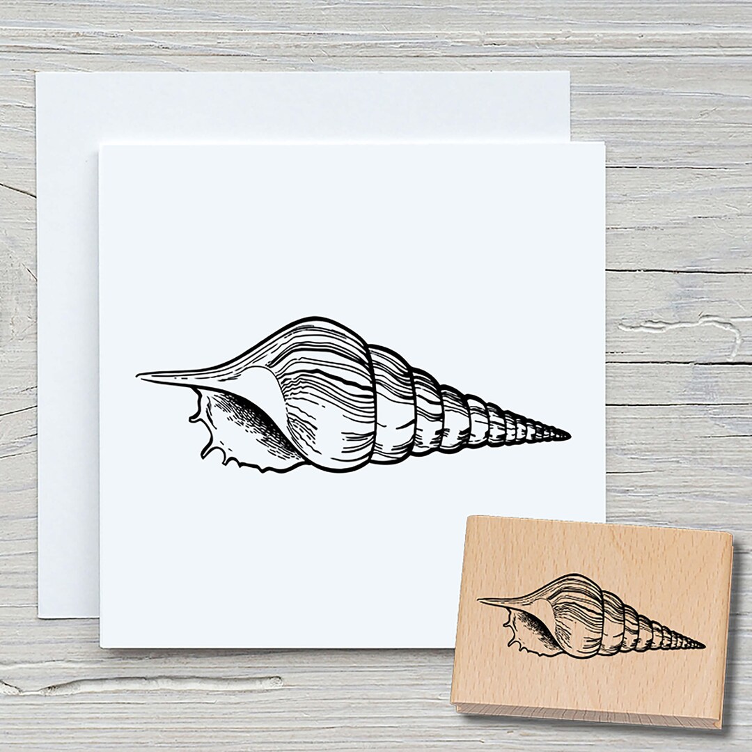 Stamp Shell 02 DIY Motif Stamp for Making Cards, Paper, Fabrics ...