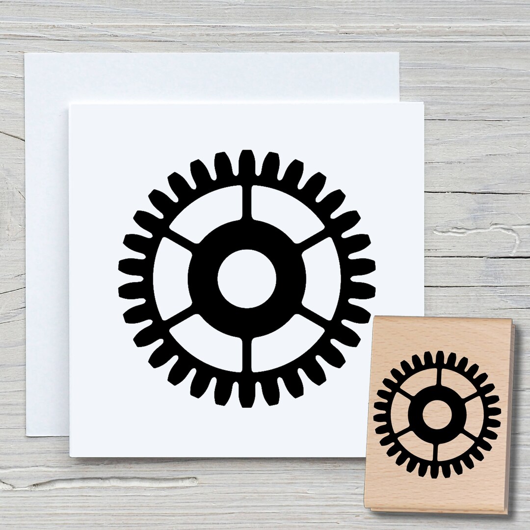 Stamp Gear DIY Motif Stamp for Making Cards, Paper, Fabrics Hobby ...