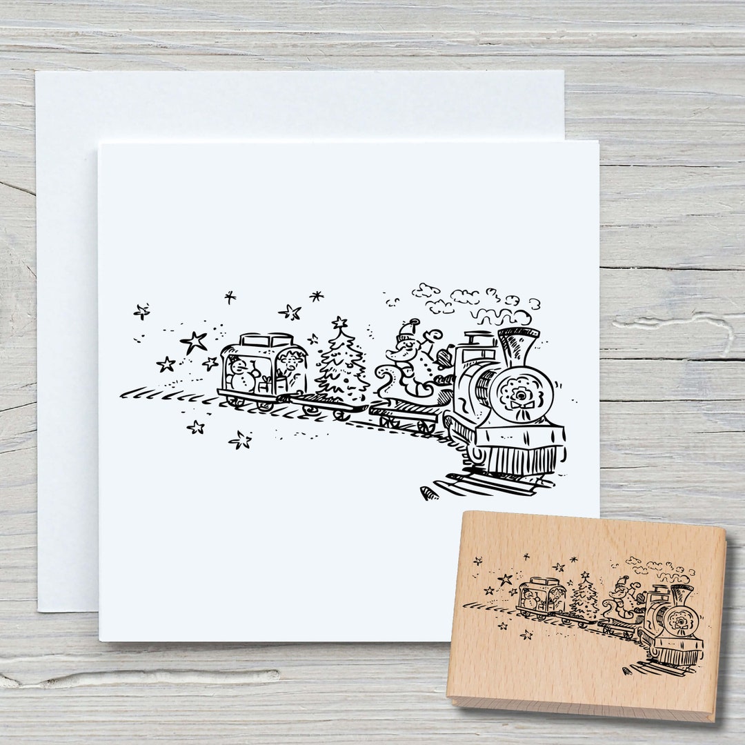 Stamp Locomotive DIY Motif Stamps for Making Cards, Paper, Fabrics ...