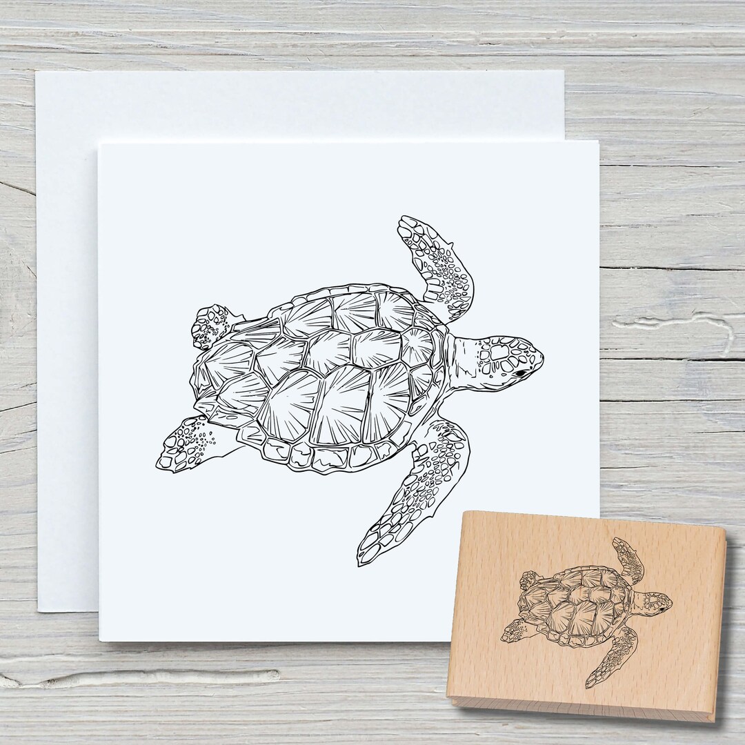 Stamp Turtle DIY Motif Stamp for Making Cards, Paper, Fabrics Animals ...