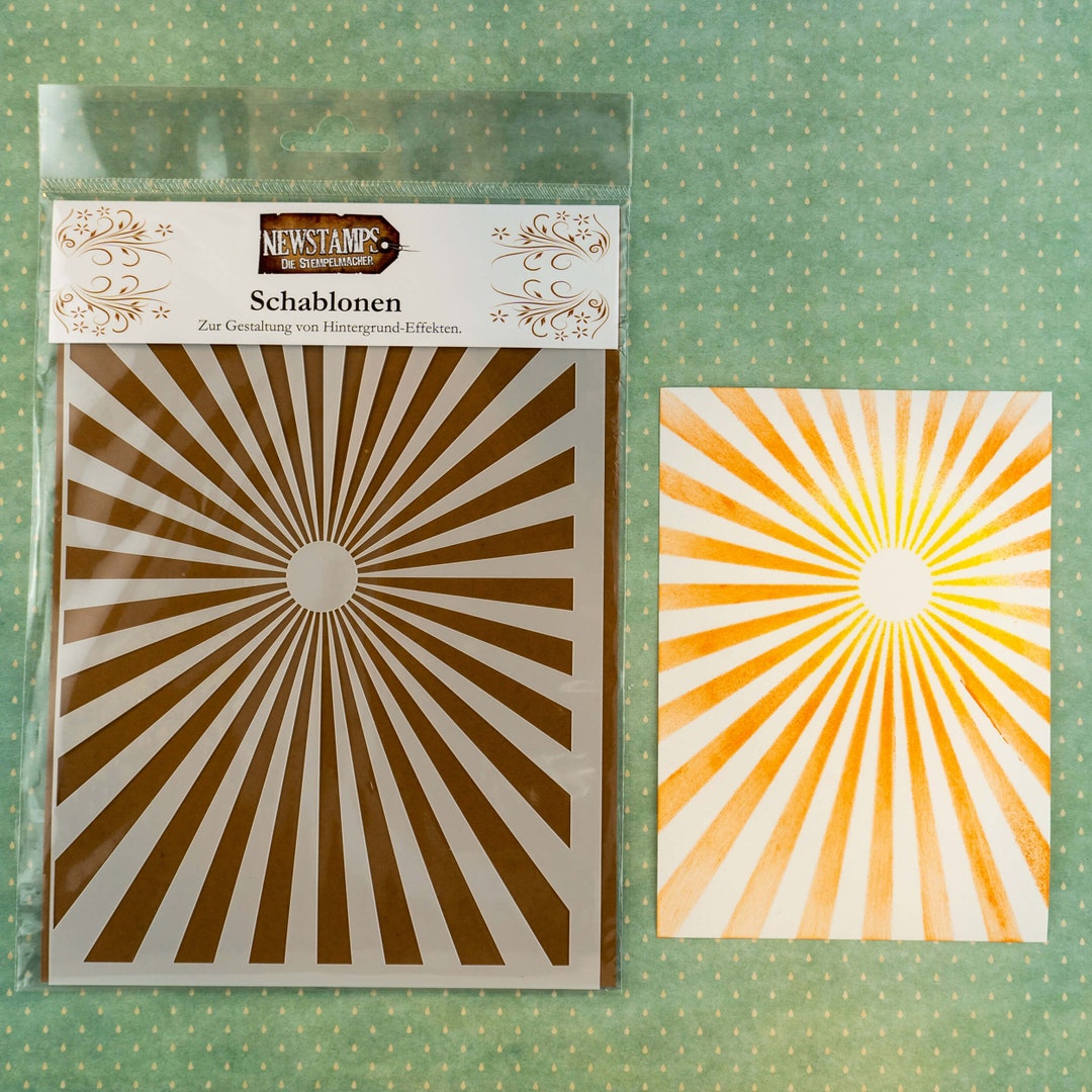 Rays Stencil DIY Stencil for Making Cards, Paper, Fabrics Sun Light - Etsy