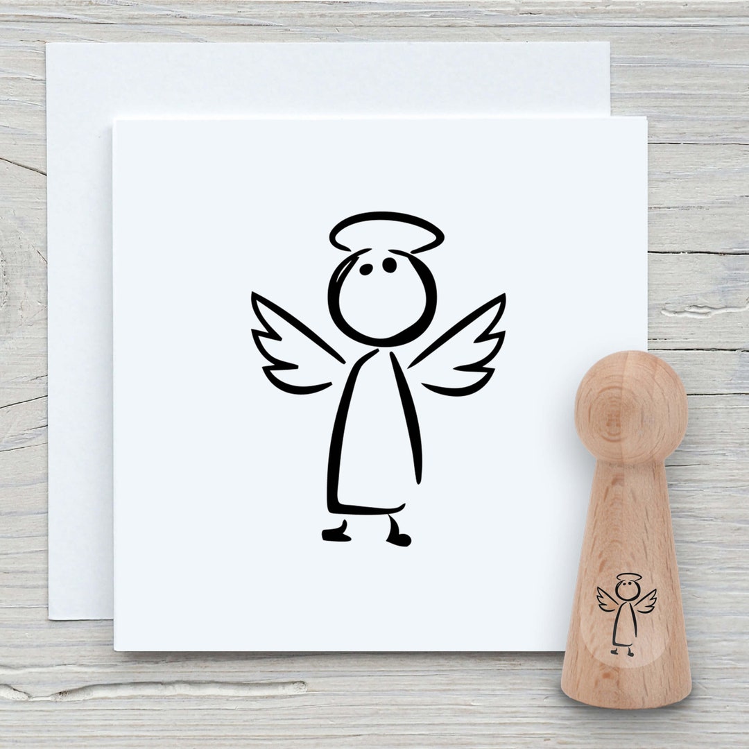 Stamp Cone Guardian Angel Mini DIY Motif Stamp for Making Cards, Paper ...