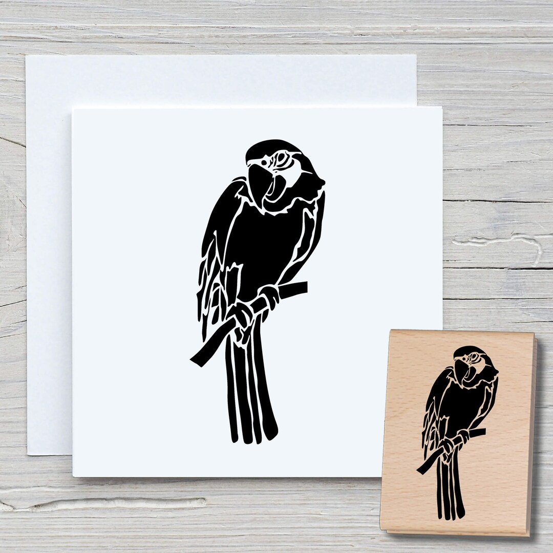 Stamp Parrot DIY Motif Stamp for Making Cards, Paper, Fabrics Animals ...