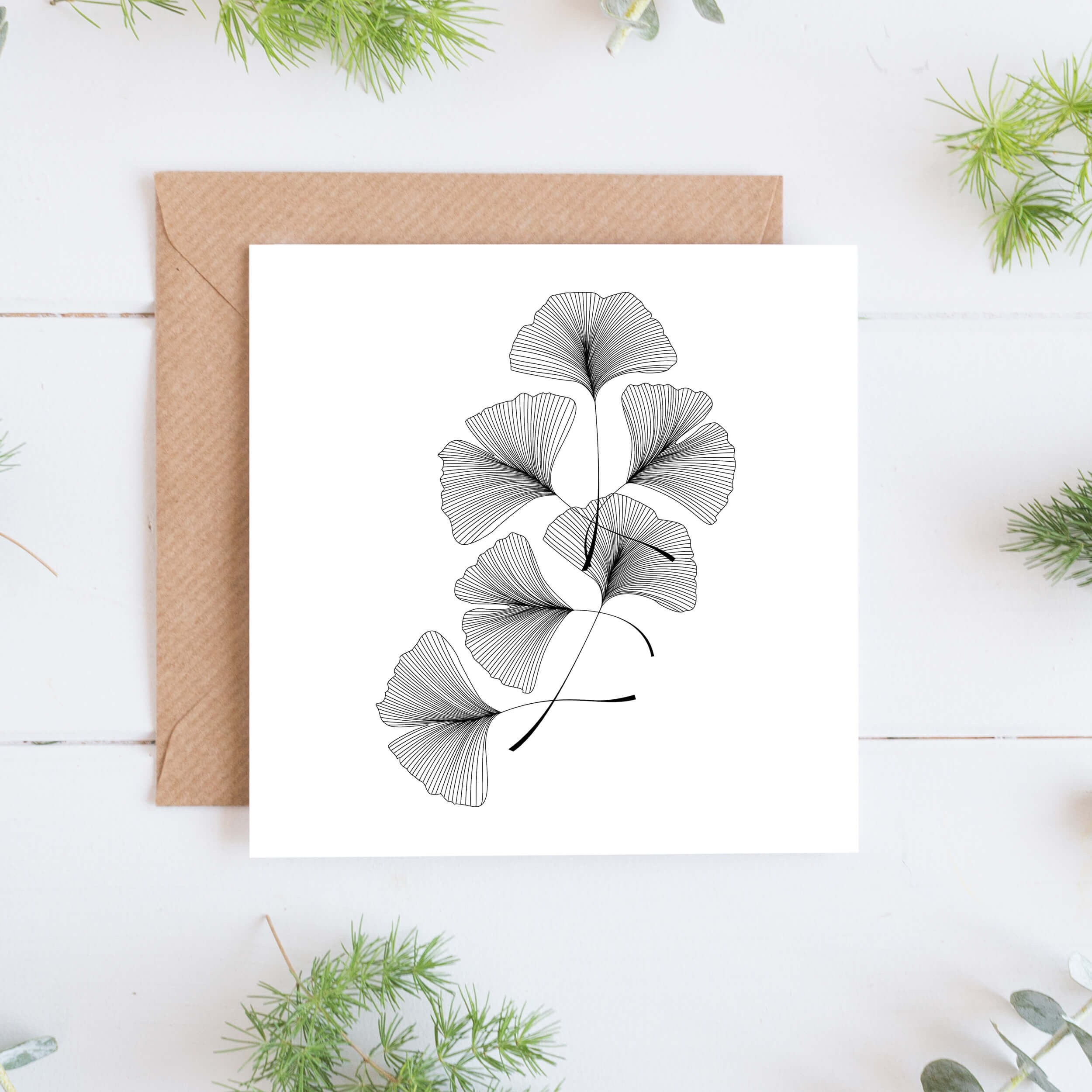Ginkgo Vine Stamp DIY Motif Stamp for Making Cards, Paper, Fabrics ...