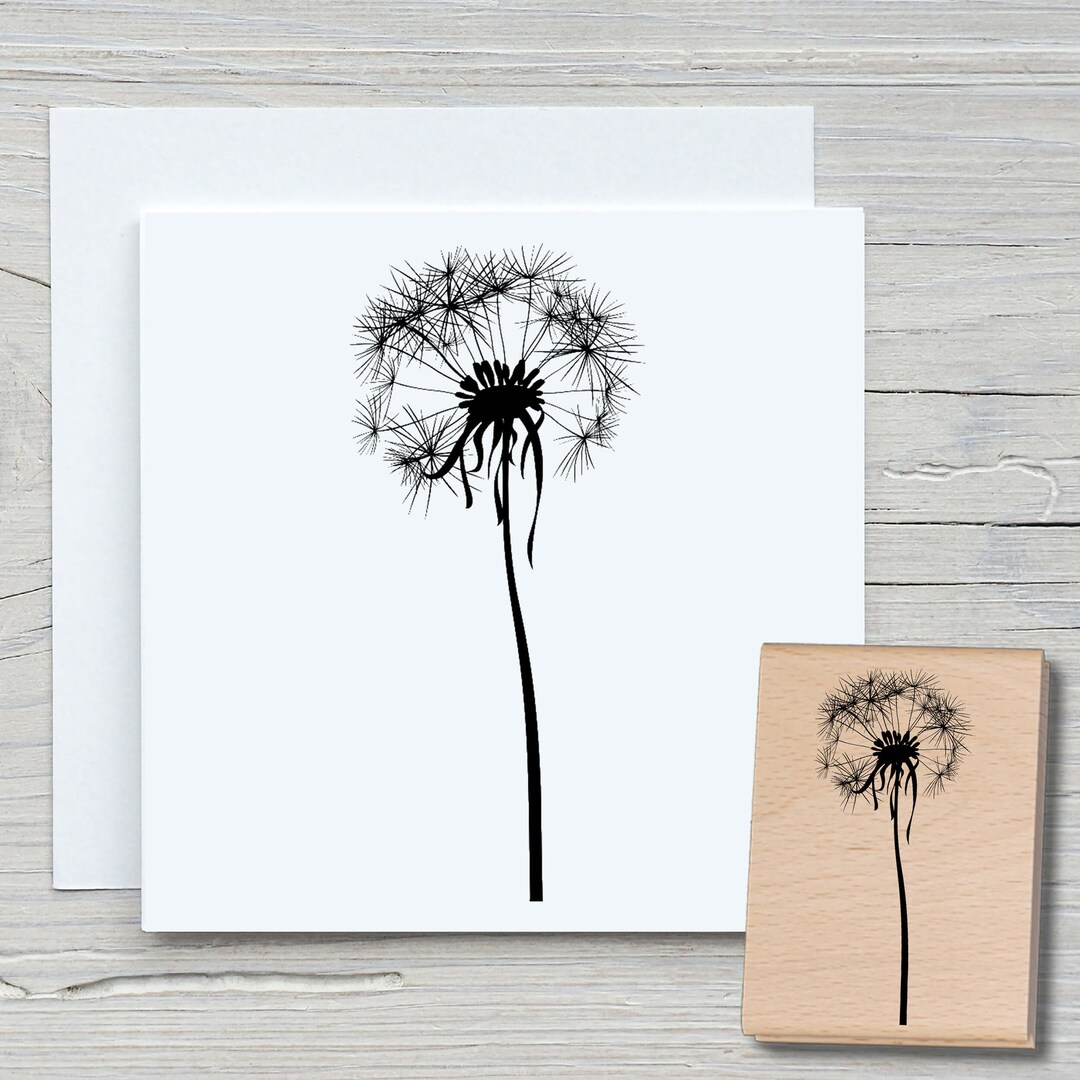 Stamp Dandelion 02 DIY Motif Stamp for Making Cards, Paper, Fabrics ...