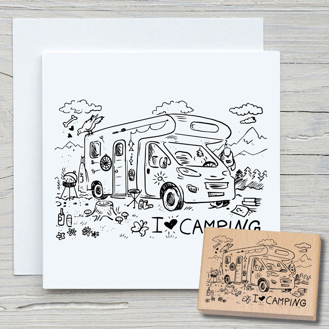 Stamp Motorhome - DIY Motif Stamp for Making Cards, Paper, Fabrics ...