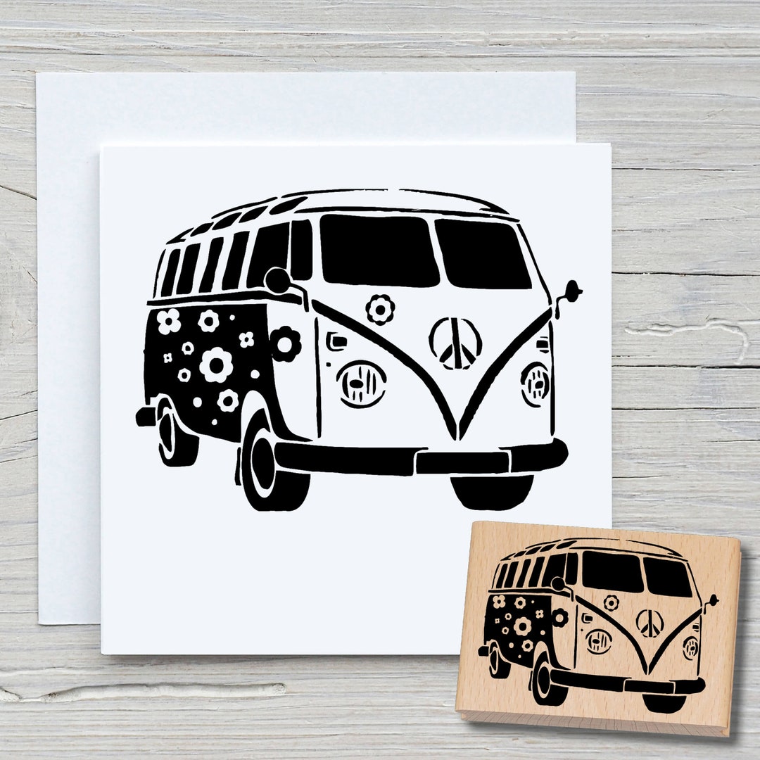 Stamp Bus DIY Motif Stamp for Making Cards, Paper, Fabrics Hobby ...