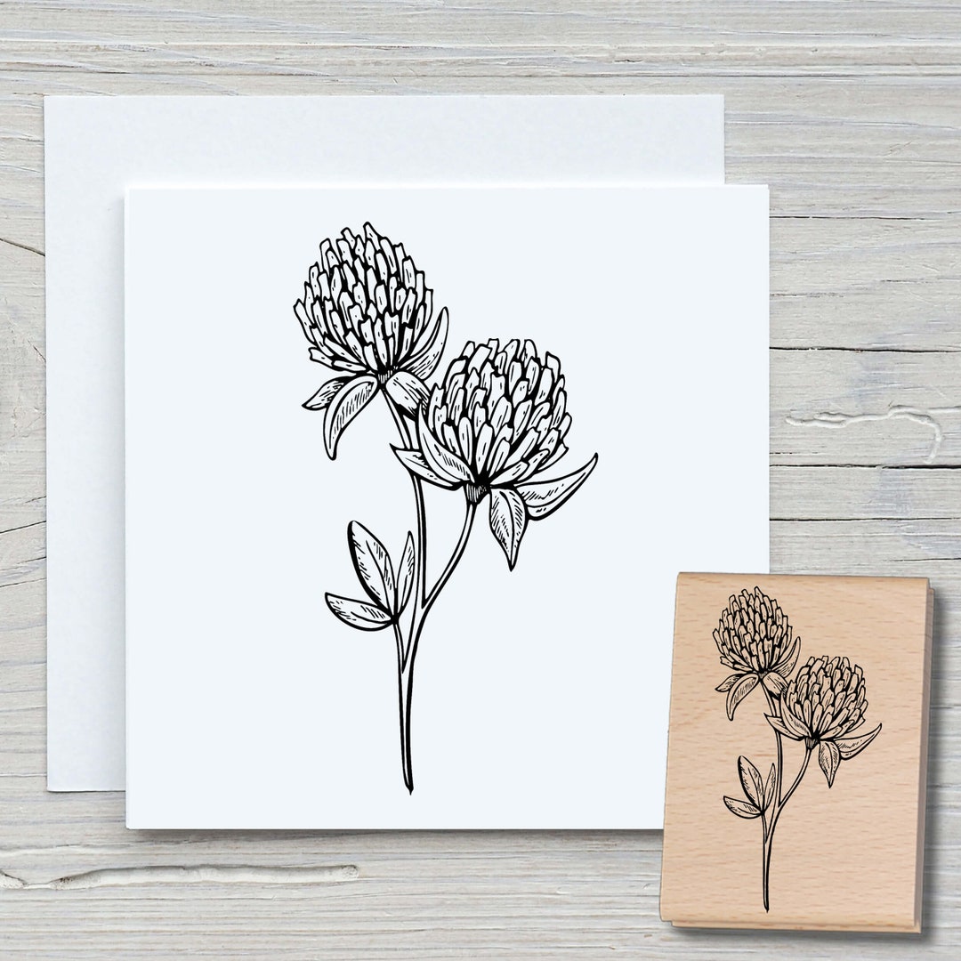 Stamp Clover DIY Motif Stamp for Making Cards, Paper, Fabrics Floral ...