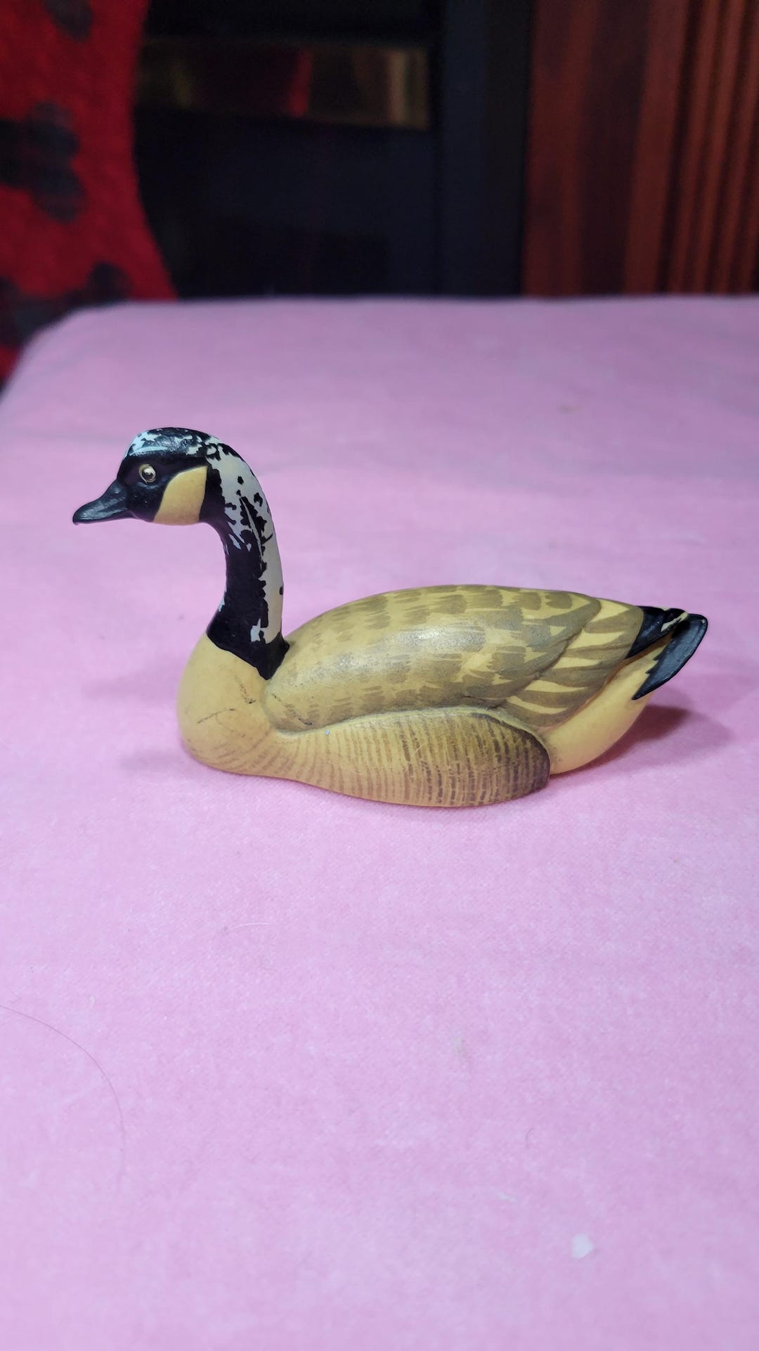 ANRI Hand Carved Wooden Goose Figurine Italian Hand Painted Animal ...
