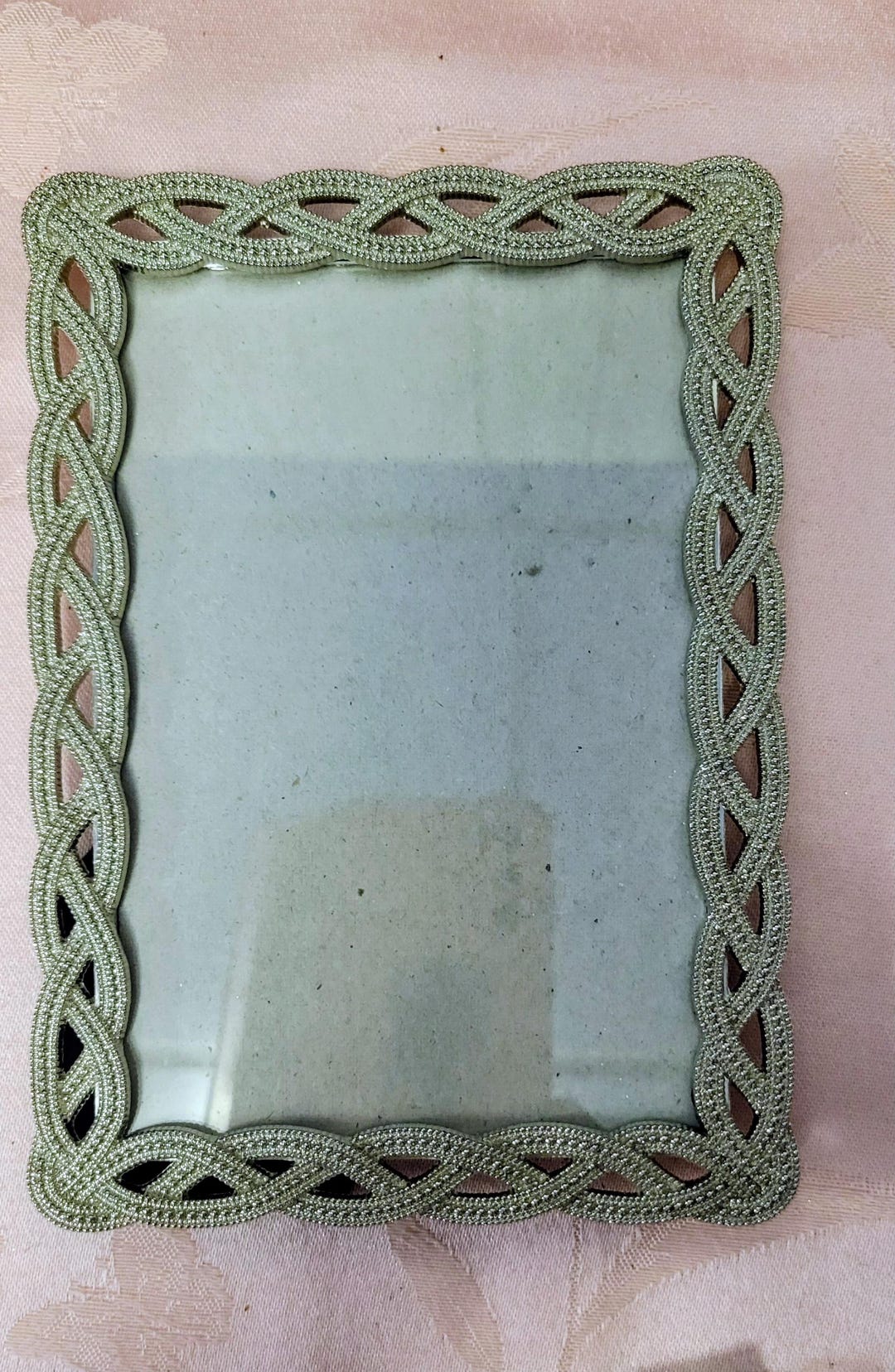 Cynthia Rowley Silver Tone Braided Frame Glam Sparkle Photo Frame New ...