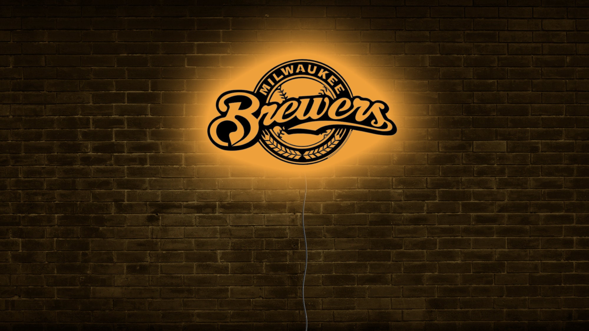 Milwaukee Brewers Led Sign, Milwaukee Brewers Wall Decor,milwaukee Wall ...