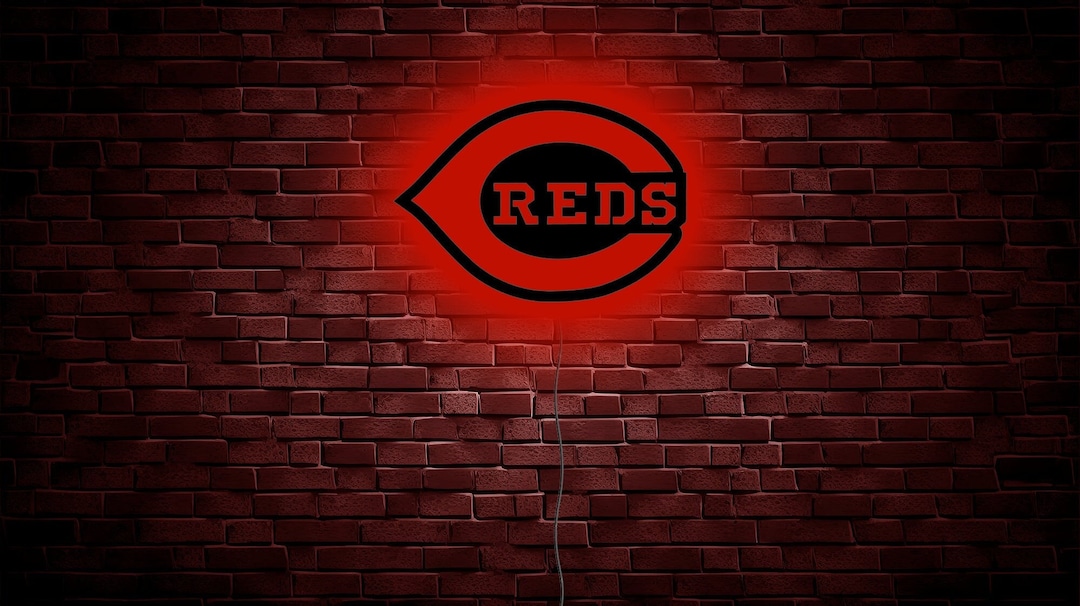 Cincinatti Reds Led Sign, Reds Baseball Wall Decor, Reds Mlb Team ...