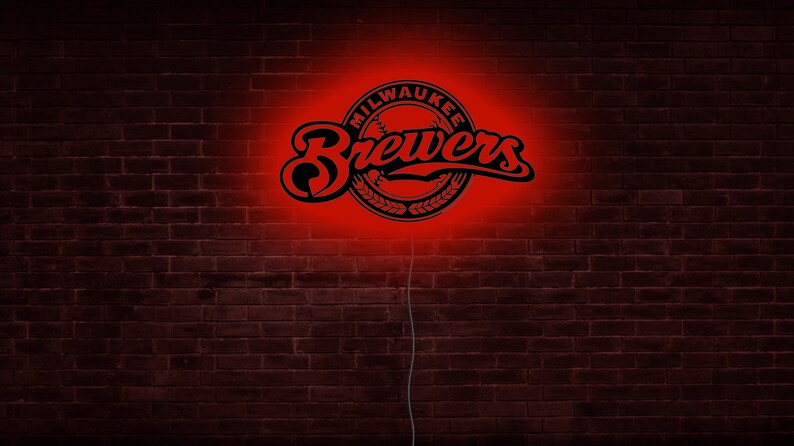 Milwaukee Brewers Led Sign, Milwaukee Brewers Wall Decor,milwaukee Wall ...