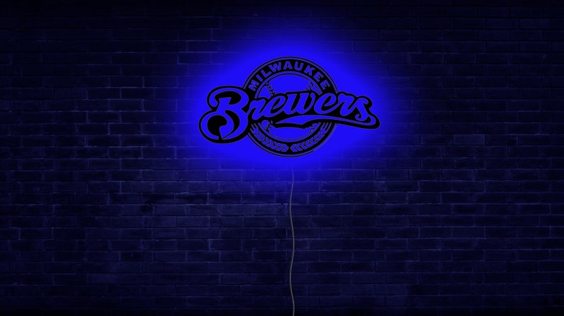 Milwaukee Brewers Led Sign, Milwaukee Brewers Wall Decor,milwaukee Wall ...