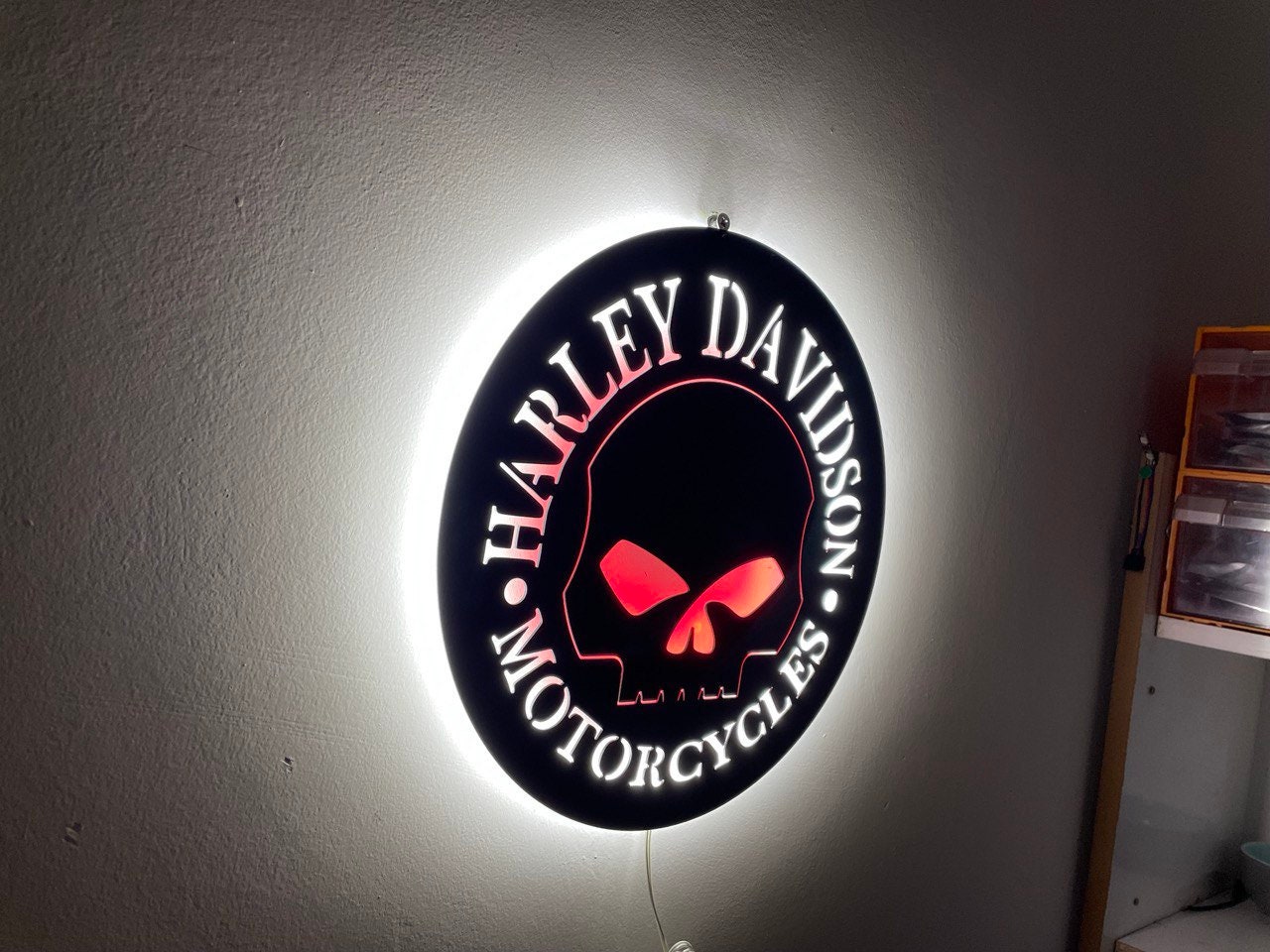 Harley Davidson Skeleton Wall Sign Very Special Harley Davidson Metal ...