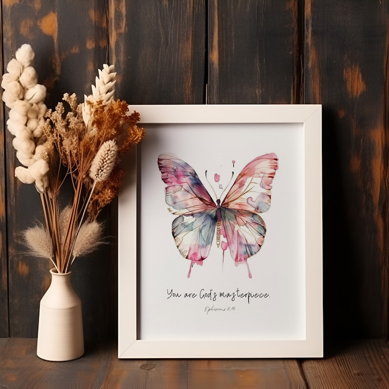 You Are God's Masterpiece Bible Verse Wall Art, Home Decor, Ephesians 2 ...