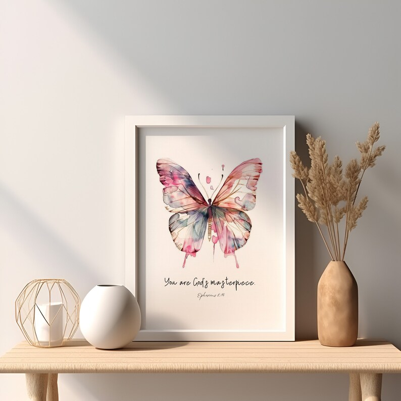 You Are God's Masterpiece Bible Verse Wall Art, Home Decor, Ephesians 2 ...