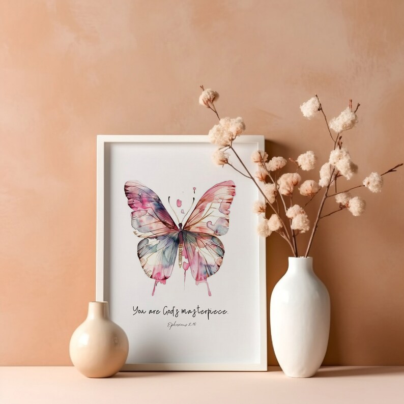 You Are God's Masterpiece Bible Verse Wall Art, Home Decor, Ephesians 2 ...