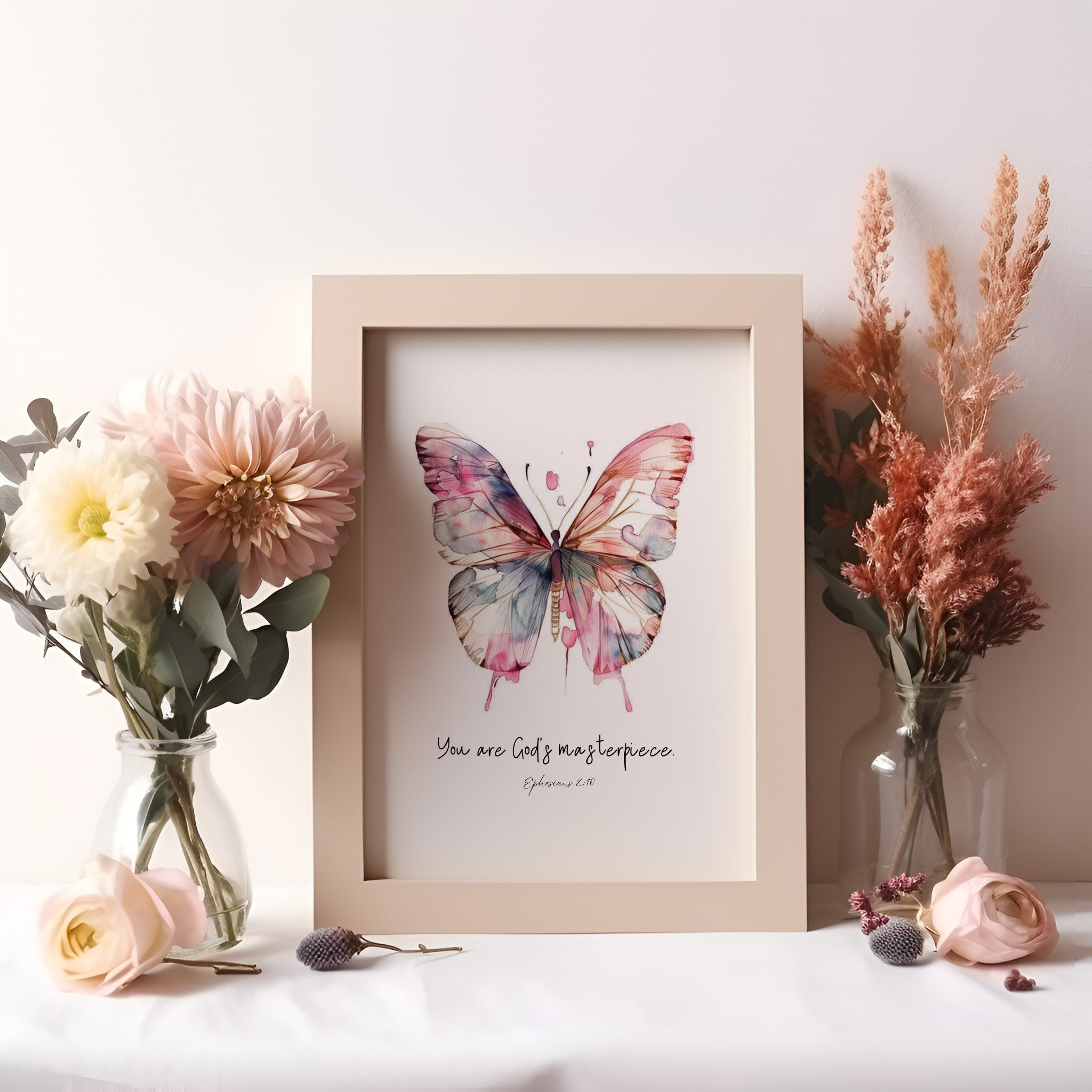 You Are God's Masterpiece Bible Verse Wall Art, Home Decor, Ephesians 2 ...