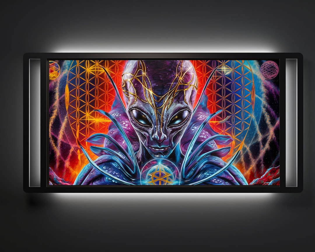 Cosmic Entity in Celestial Dance TV Frame Art - Alien Fractal Majesty ...