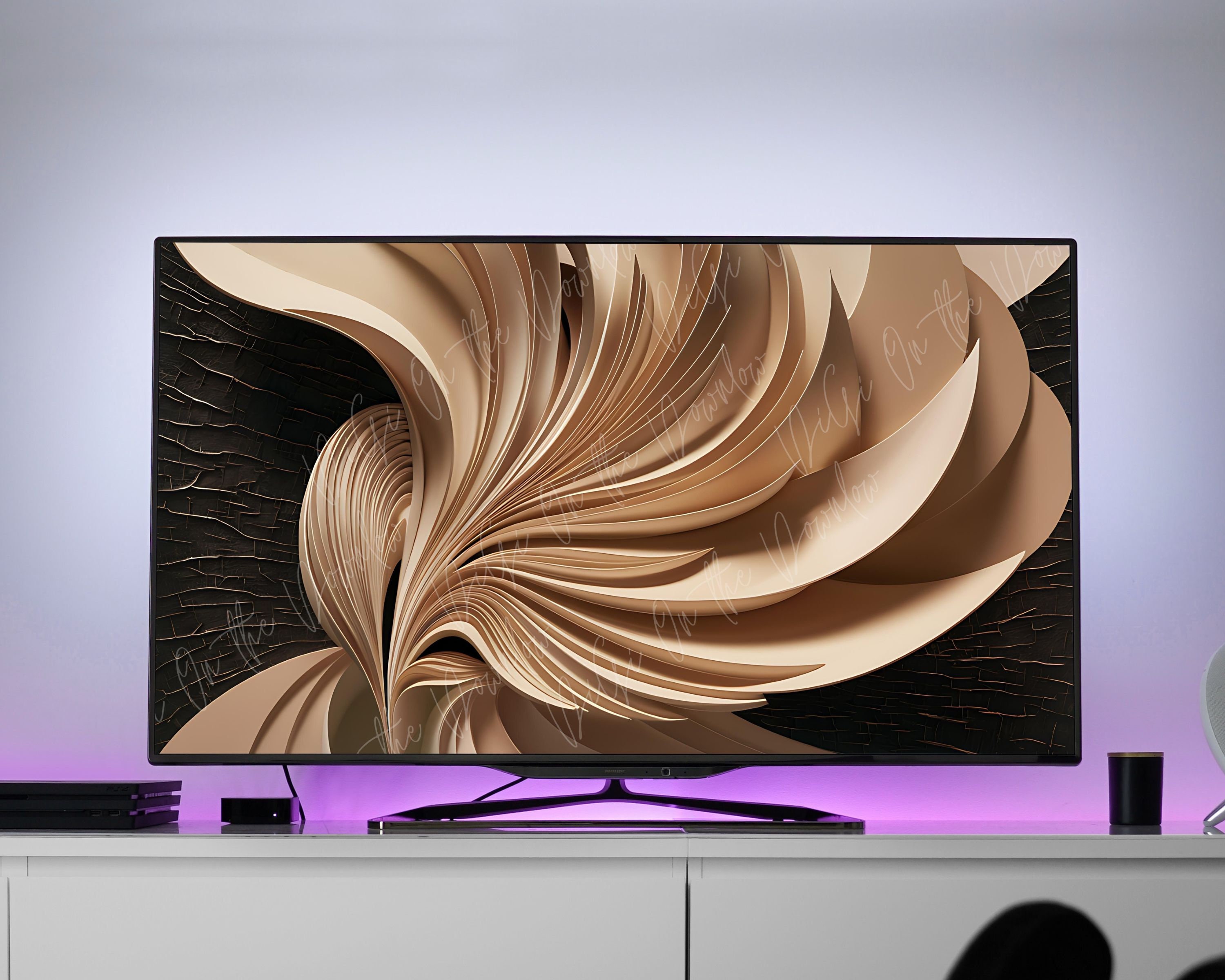 Abstract Sculptural Swirls Modern 3D Art for Frame TV Digital Download ...