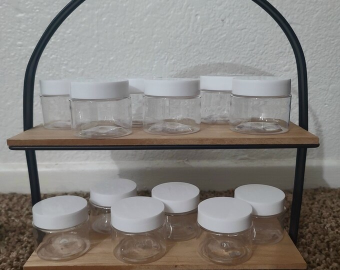 20 Clear Round 2 Oz Plastic Storage Containers With Lids - Etsy