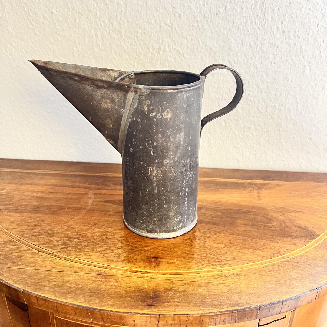 TEXACO Vintage Oil Can for Cars - Rare Item - Galvanized Steel ...