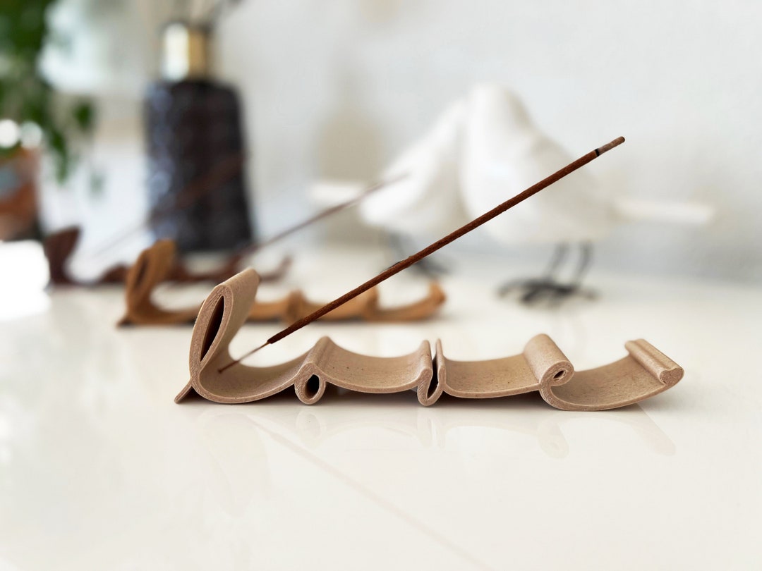 LOVE Incense Holder Incense Holder Wood Frankincense Holder Home Decor ...