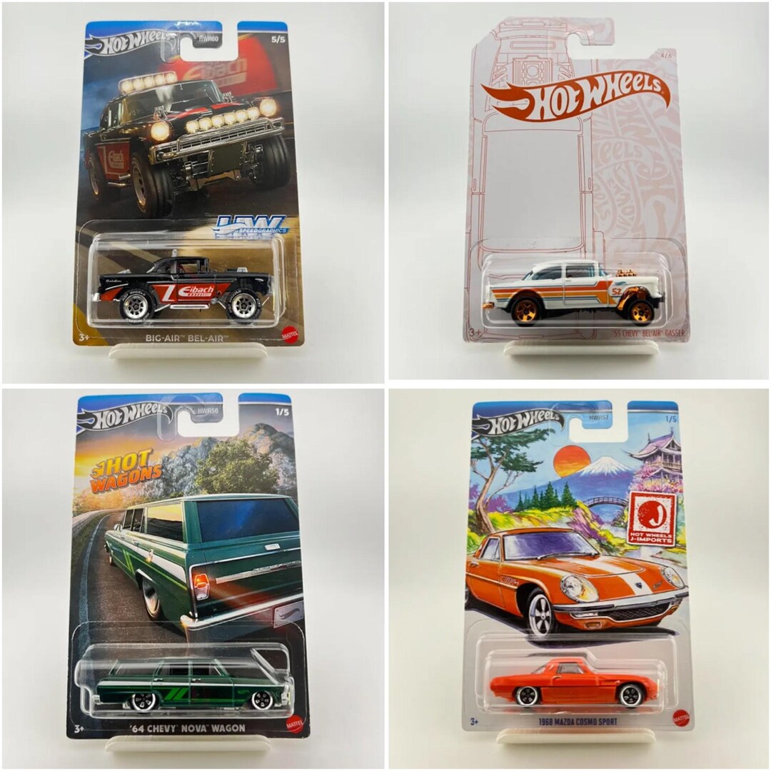 HOT WHEELS Bundle - Chevy Bel Air - Chevy Nova - Mazda Cosmo - Set of 4 ...