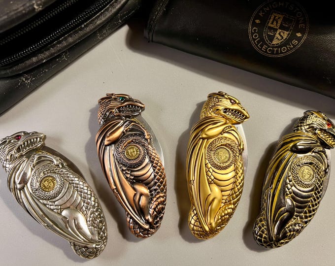 Franklin Mint Knife Set - 90s Dragon Knife 4x - Knightstone Collections ...