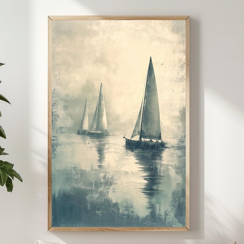 Rustic Sailboat Painting - Etsy