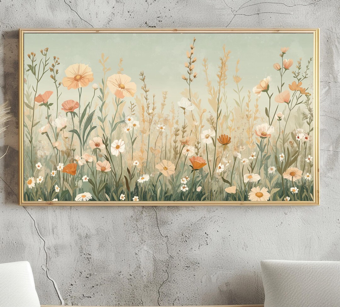 Floral Art Print - Botanical Painting - Light Green Background ...