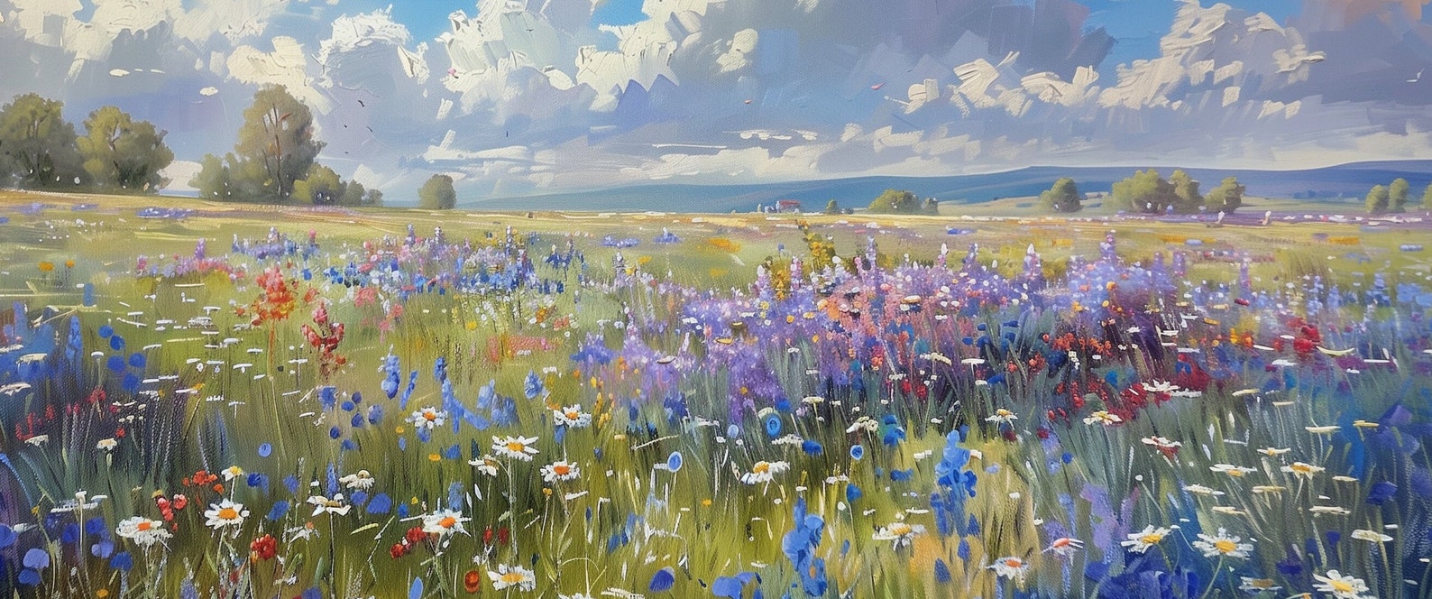 Samsung TV Frame Art - Spring Flower Field - Colorful Flowers - Summer ...