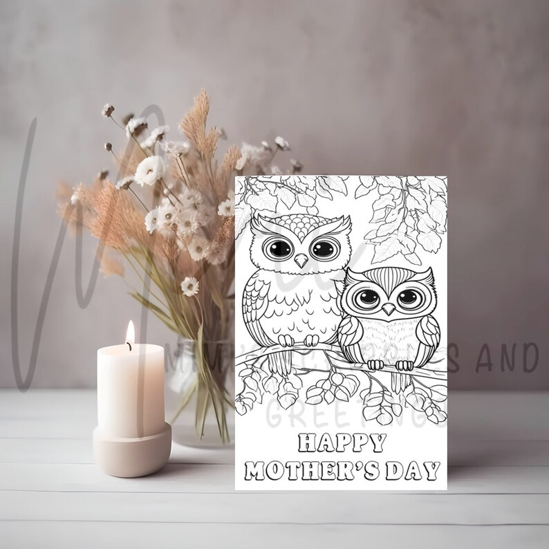 Printable Mother's Day Card Pack of 10 Designs, Colouring in for Kids ...
