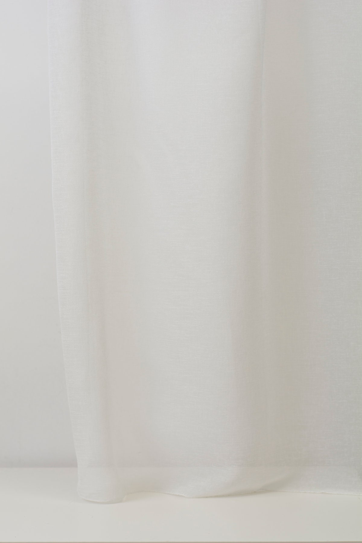 Curtain Panels Set of 2 Semi-transparent Drape With Linen Texture ...