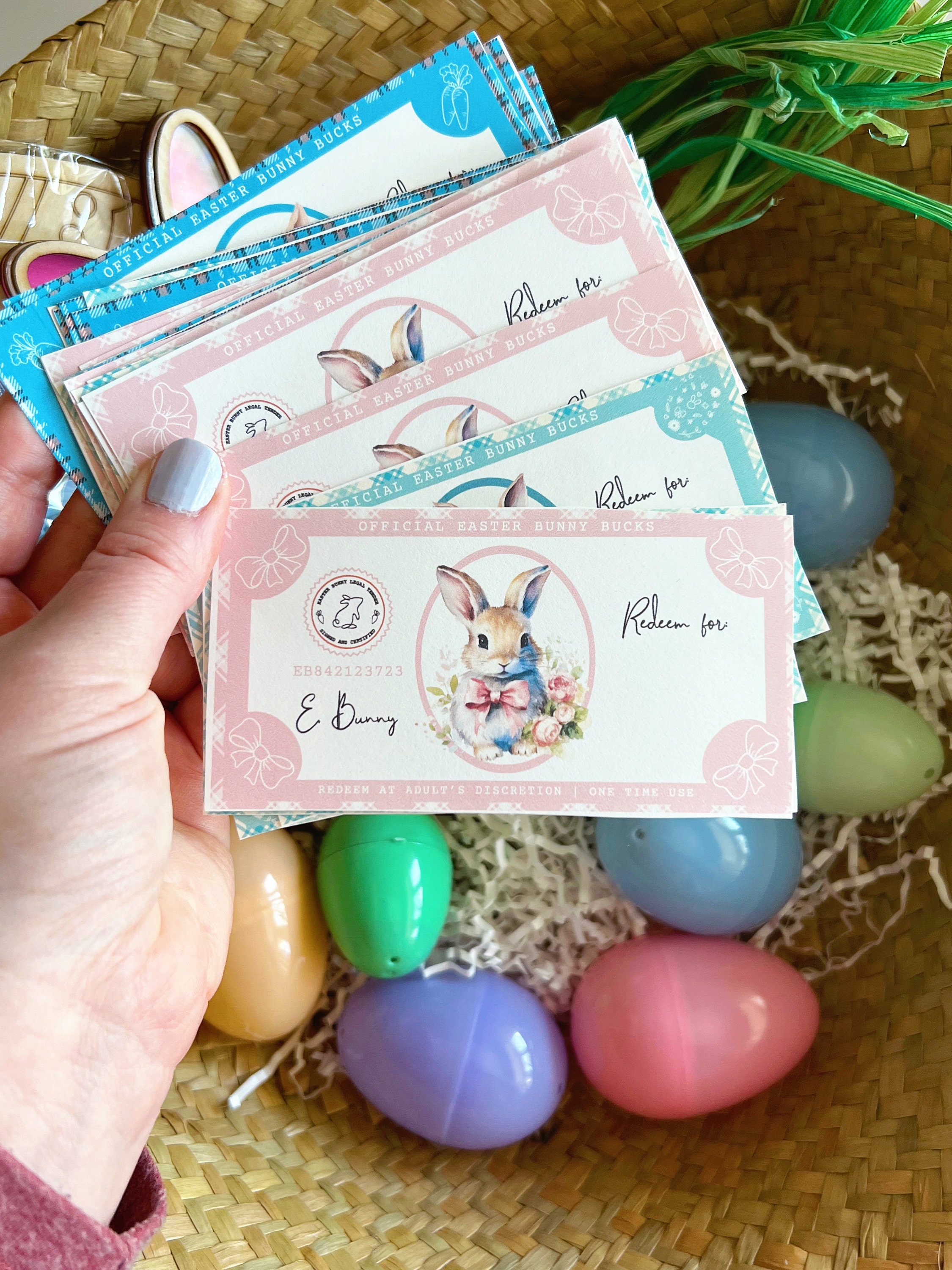 INSTANT DOWNLOAD Bunny Bucks - Last Minute Printable Easter Egg Coupons ...