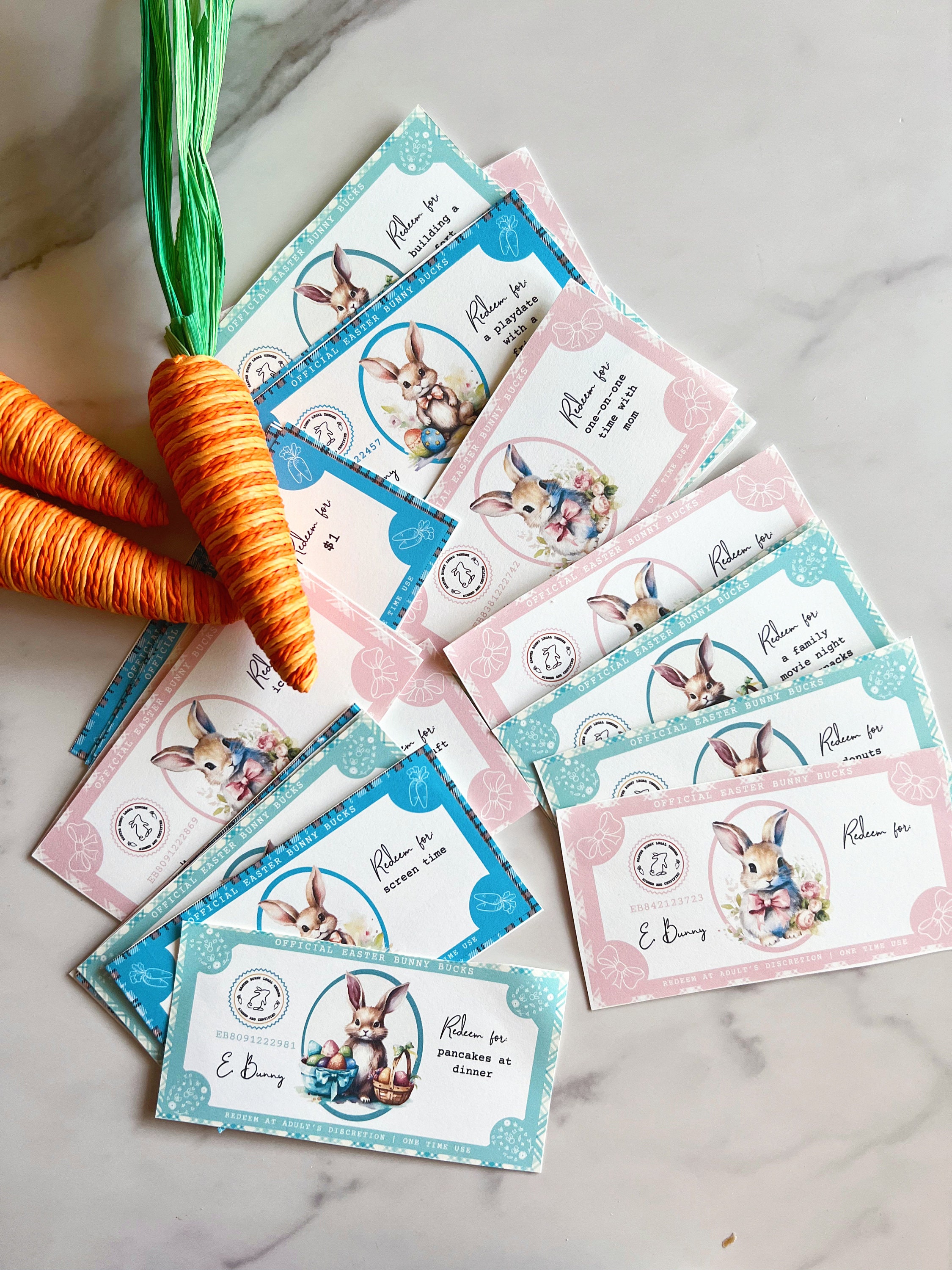 INSTANT DOWNLOAD Bunny Bucks - Last Minute Printable Easter Egg Coupons ...
