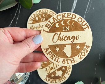 Funny Eclipse Magnet With State - 2024 Custom Total Solar Ecplipse ...