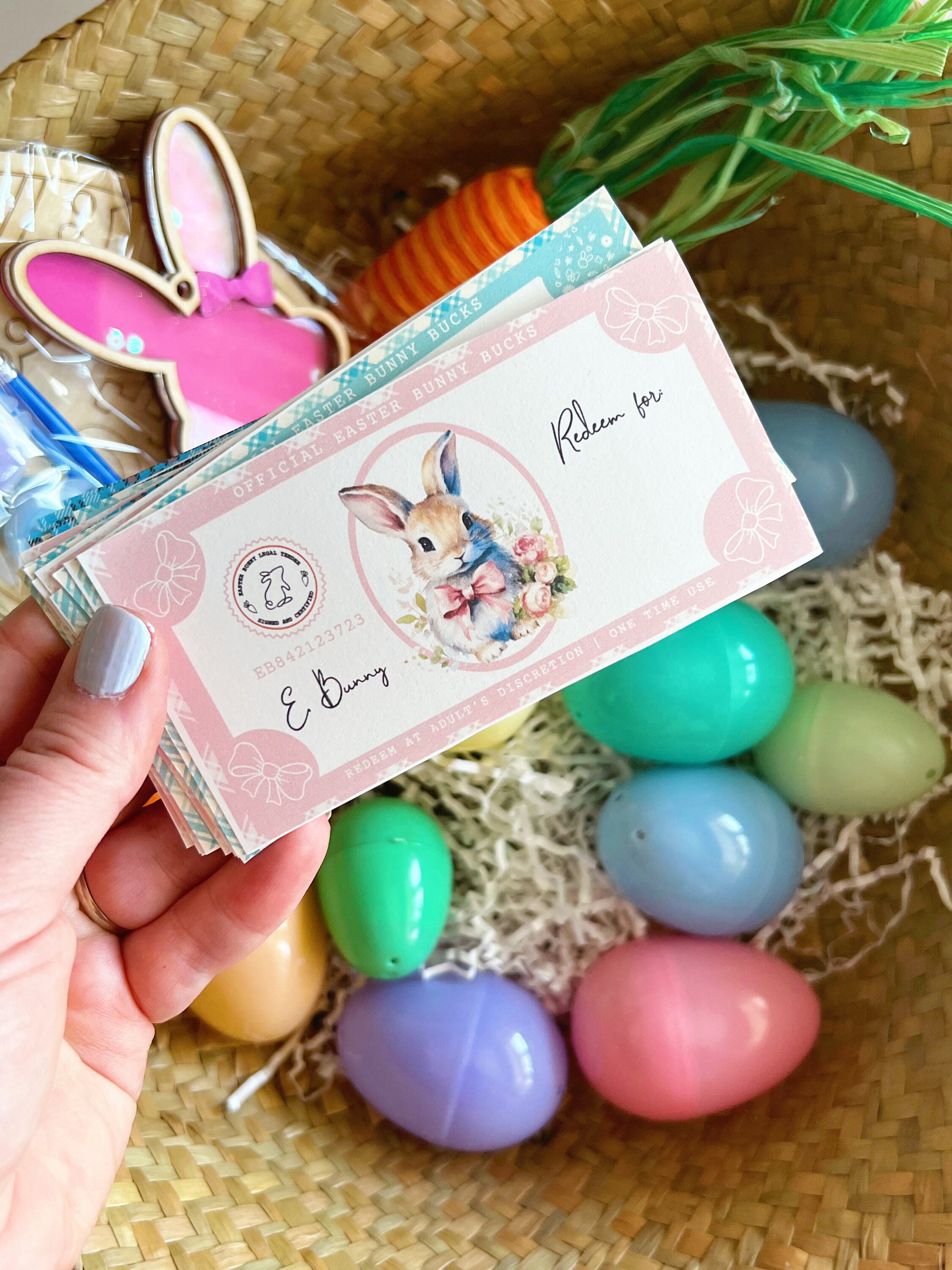 INSTANT DOWNLOAD Bunny Bucks - Last Minute Printable Easter Egg Coupons ...