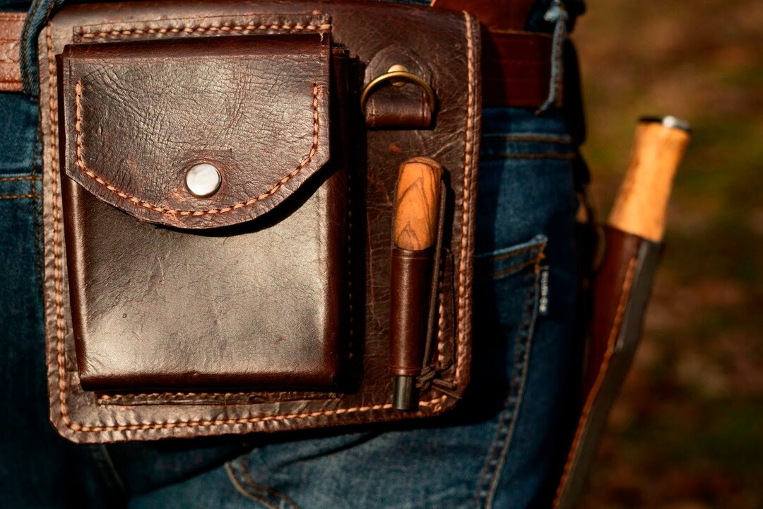 Handmade Bushcraft Fire Kit Pouch – Waxed Thread Stitched | Spanish ...
