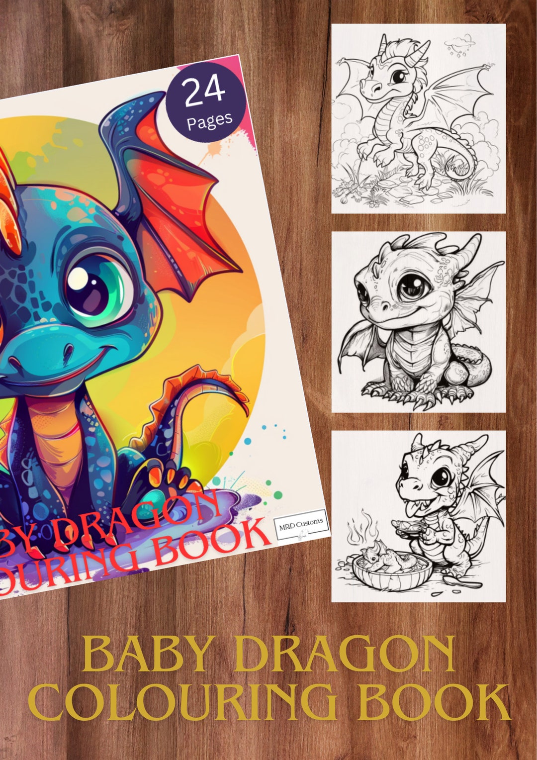 Baby Dragon Coloring Pages for Kids & Adults – Printable PDF Book ...