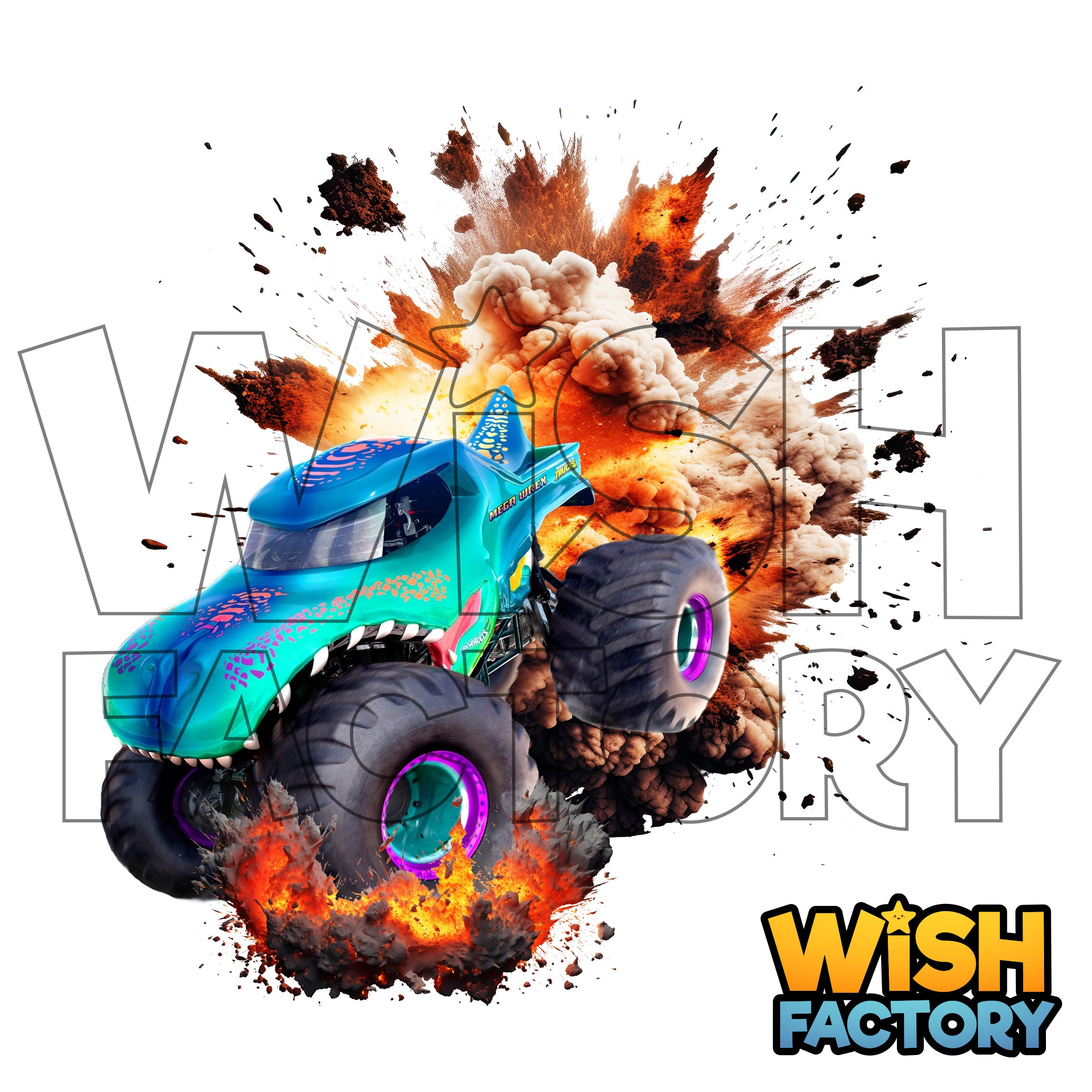 Monster Truck Mega Wrex T-shirt Design - Etsy