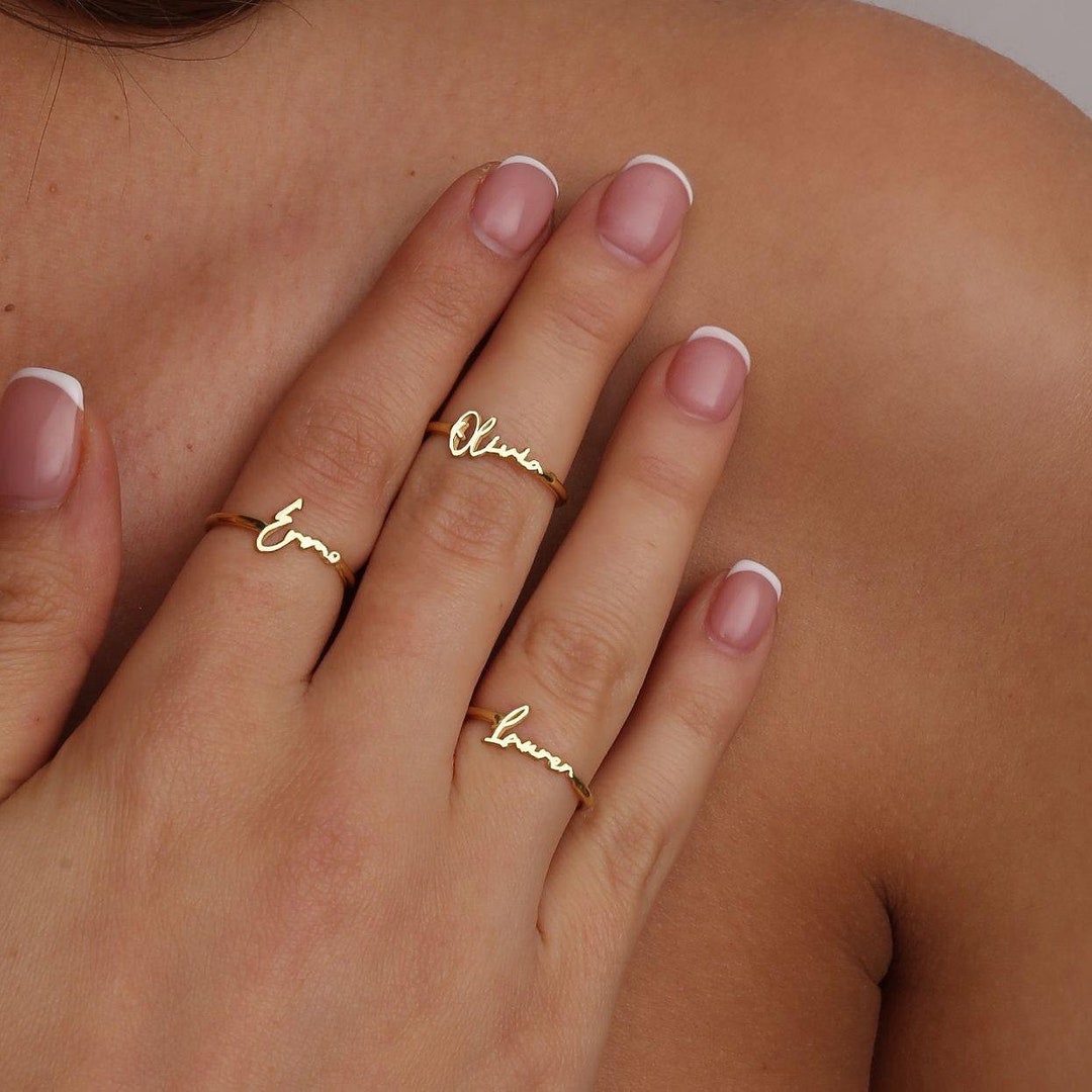 Custom Name Ring for Script-handmade Jewelry for Women-personalized ...