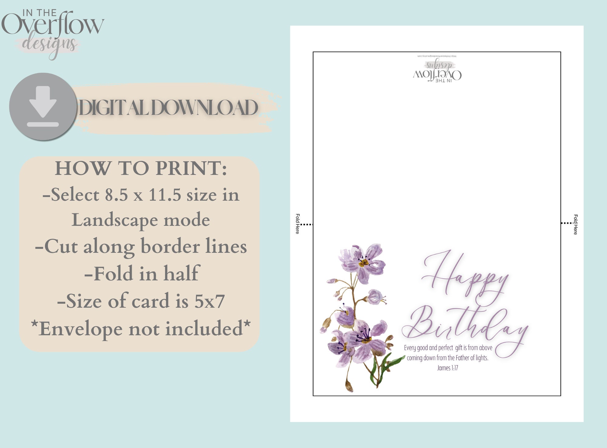 Printable Christian Birthday Card, Digital, Scripture - Etsy