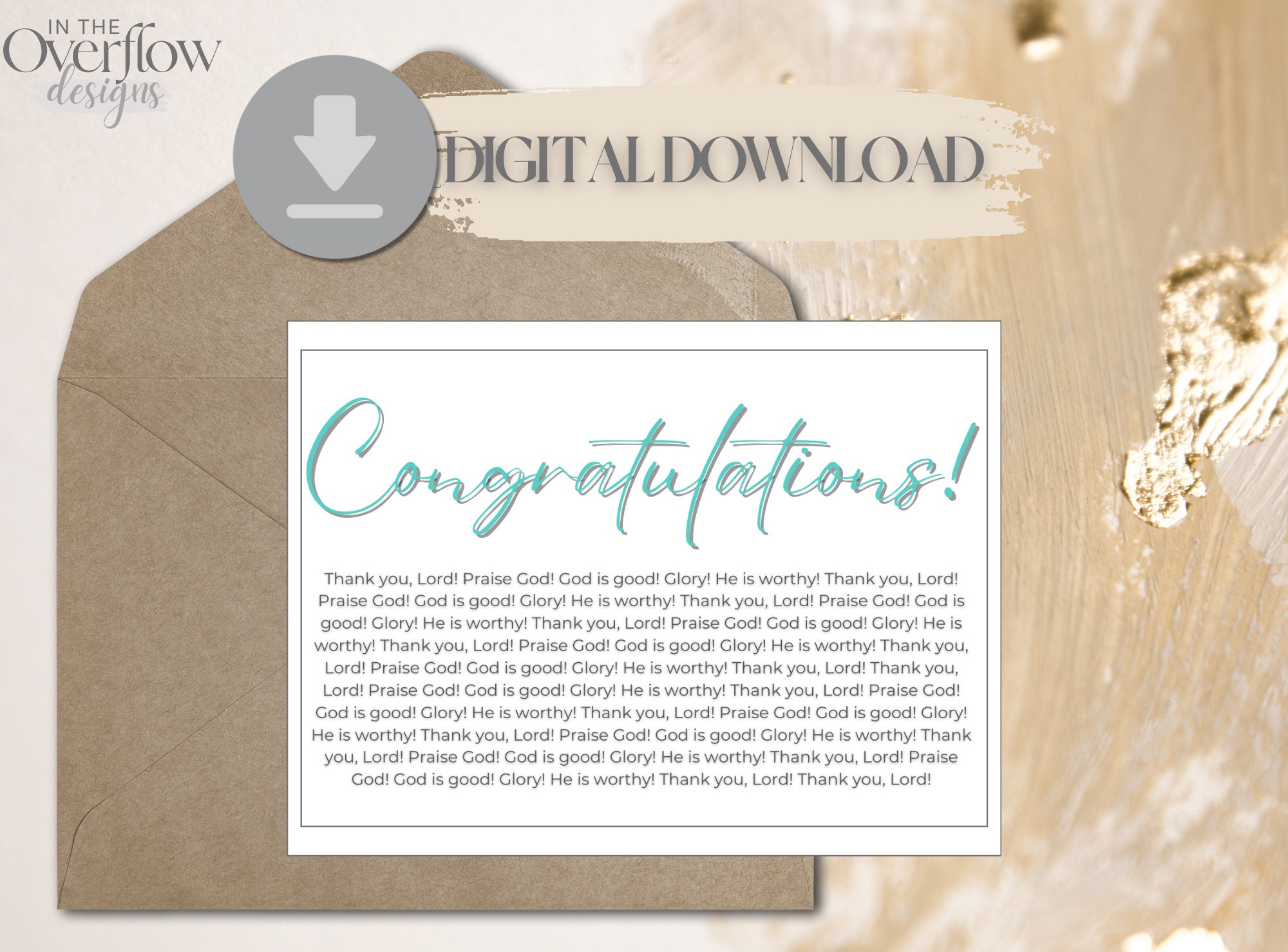 Printable Congratulations Card, Christian Card, Religious Card, Digital ...
