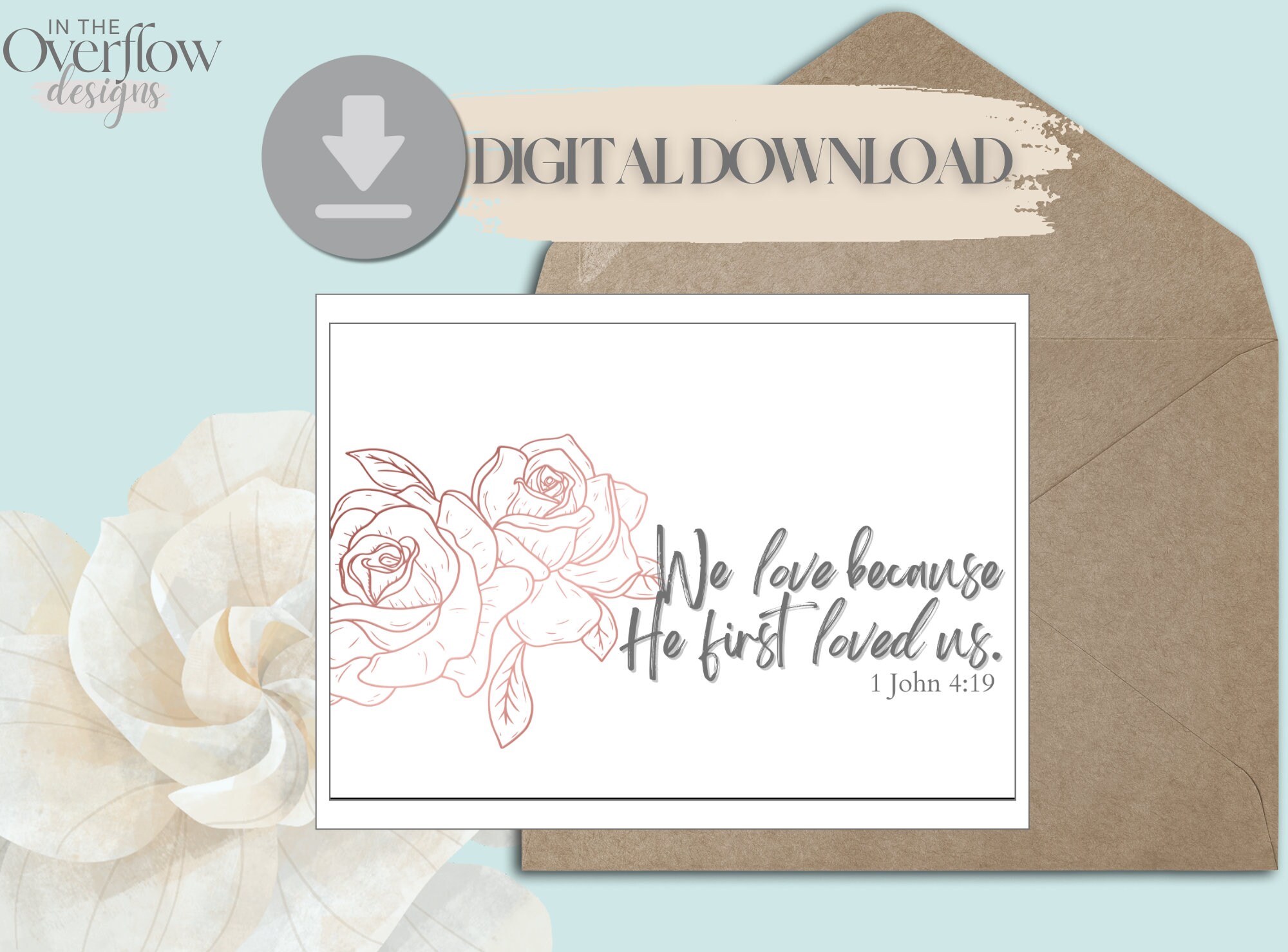 Wedding Card, Printable Wedding Card, Christian Wedding Card, Religious Wedding Card, Digital ...