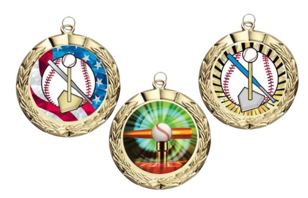 T-ball Gold Silver Bronze Medals Awards 2 3/4" Engraved With Neck ...