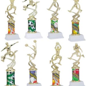 Trophy 10" Motion Figure Different Sports With Engrave - Etsy